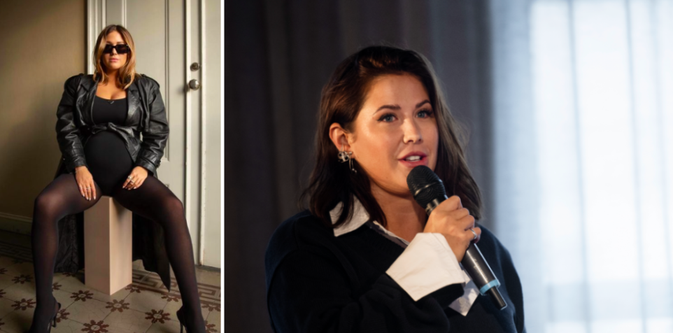 Molly Sandén är gravid – visar upp magen på Instagram