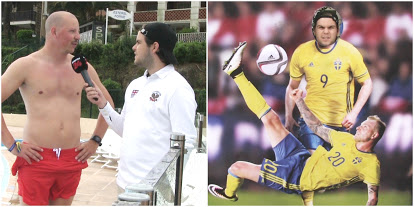 Här promenerar "Jimmie Åkesson" på Camp Sweden