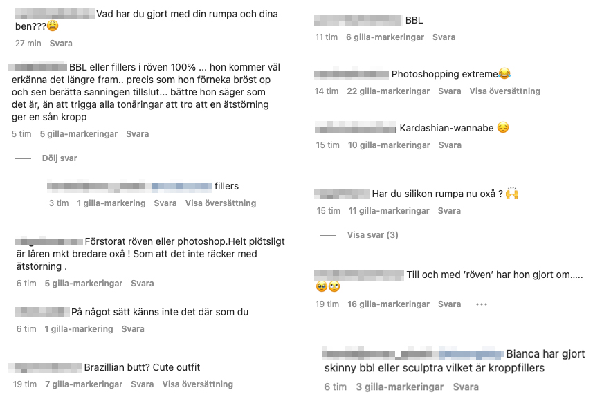 Nya Bilden På Bianca Ingrossos Rumpa Chockar Följarna Vad Har Du Gjort