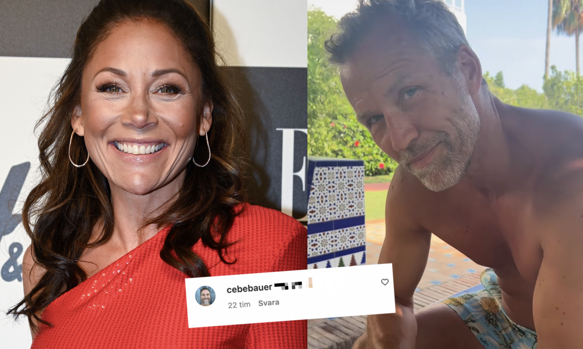 Christian Bauers flirtiga kommentar i Tilde de Paulas kommentarsfält