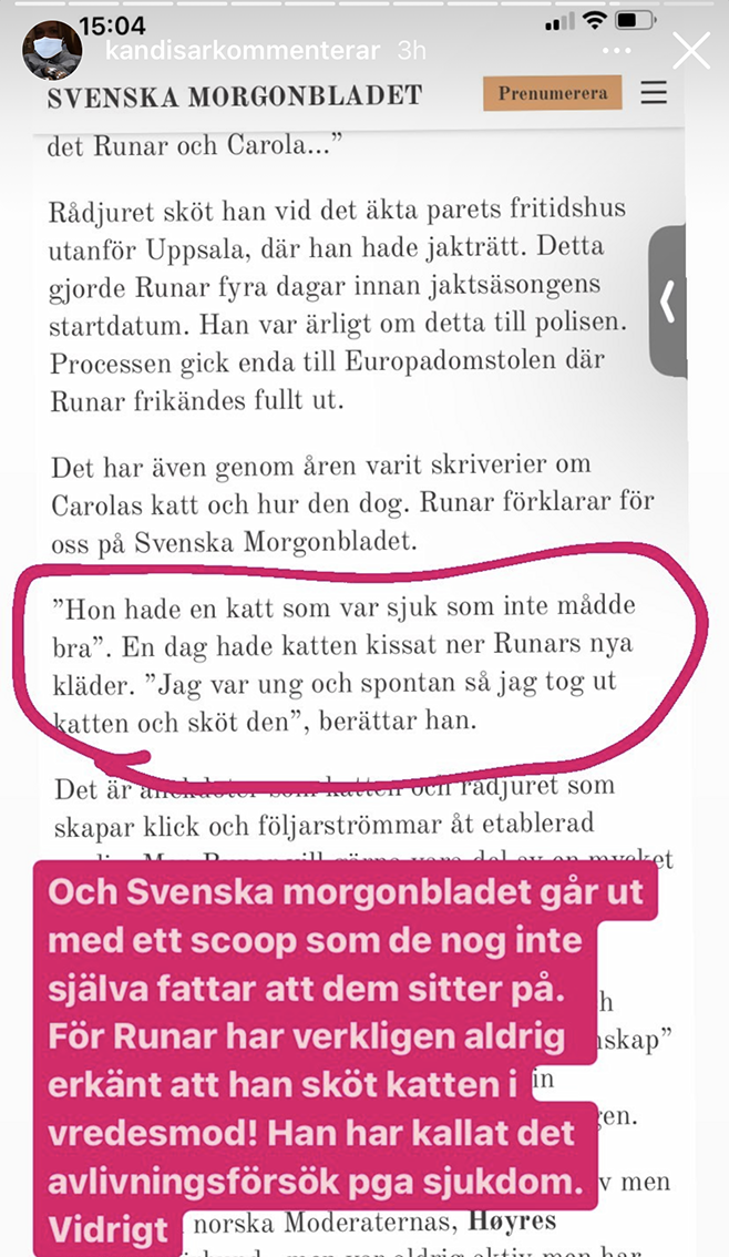 Här råkar Runar Sögaard erkänna varför han dödade Carolas katt
