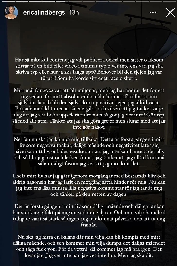 Realityprofilen Erica Lindberg ville bli miljonär – så mycket pengar ...